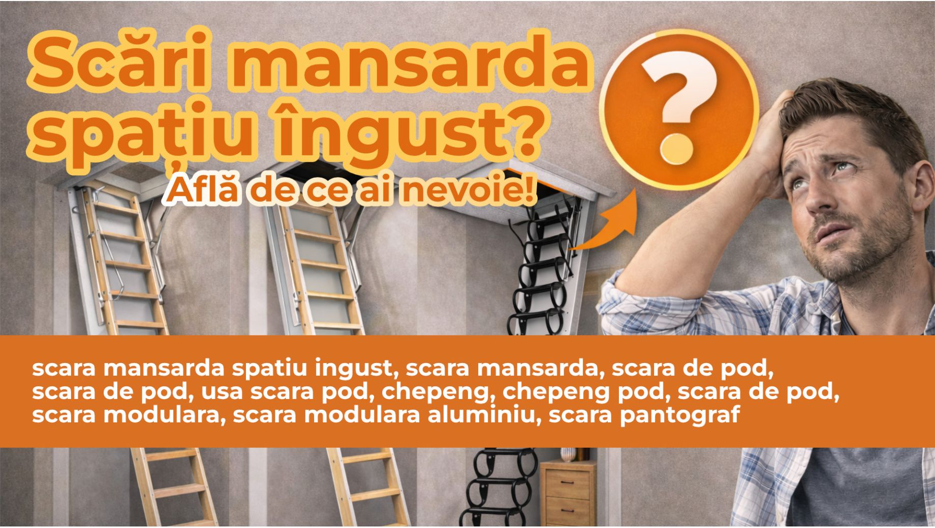 Scari de mansarda pentru spatii inguste | Economie maxima de spatiu